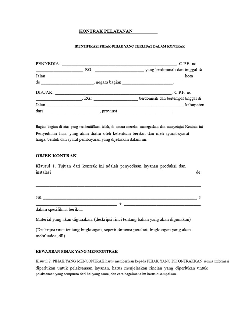 Habitus Model3 Kontrak Pertukangan | PDF