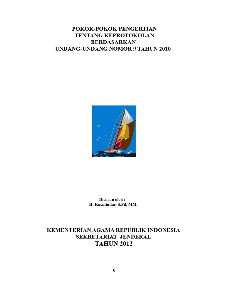 Pengertian Keprotokolan Berdasarkan UU 9/2010 | PDF