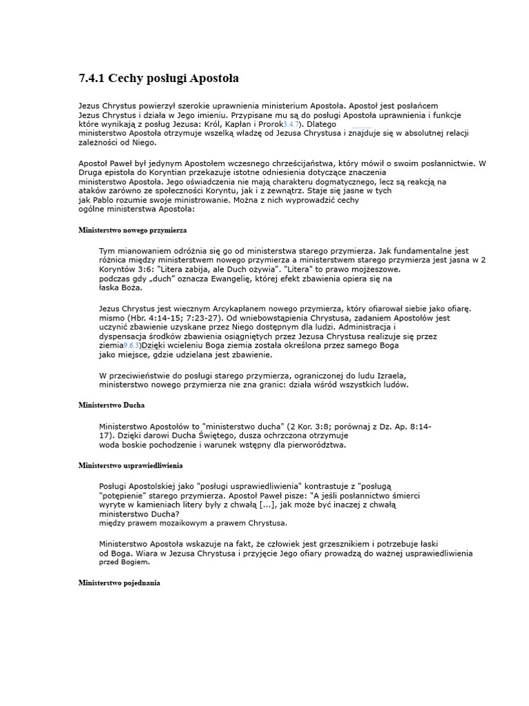 Cechy Apostoła | PDF