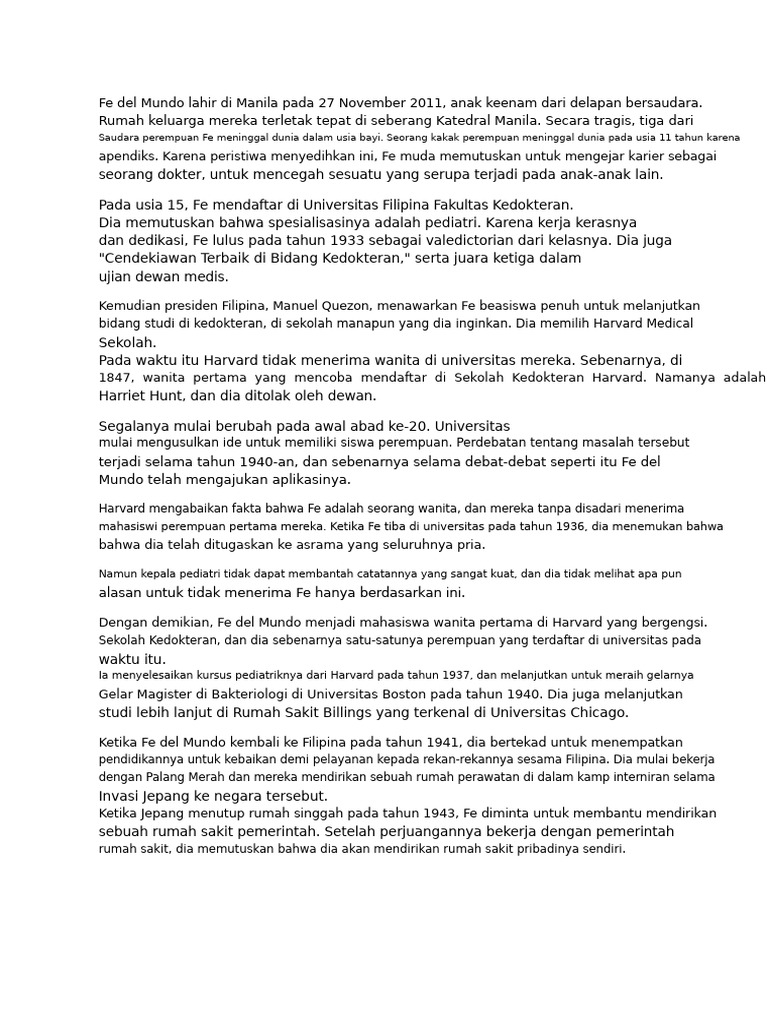Fe del Mundo: Pelopor Pediatri Filipina | PDF