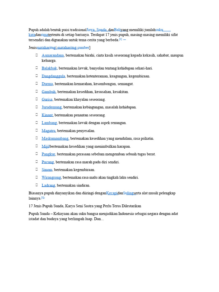 Pupuh Sunda | PDF
