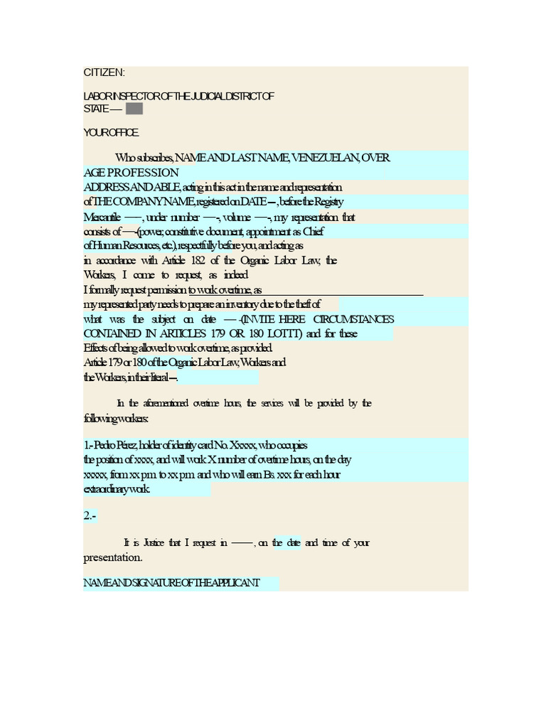 Letter Requesting Overtime To Mintra | PDF