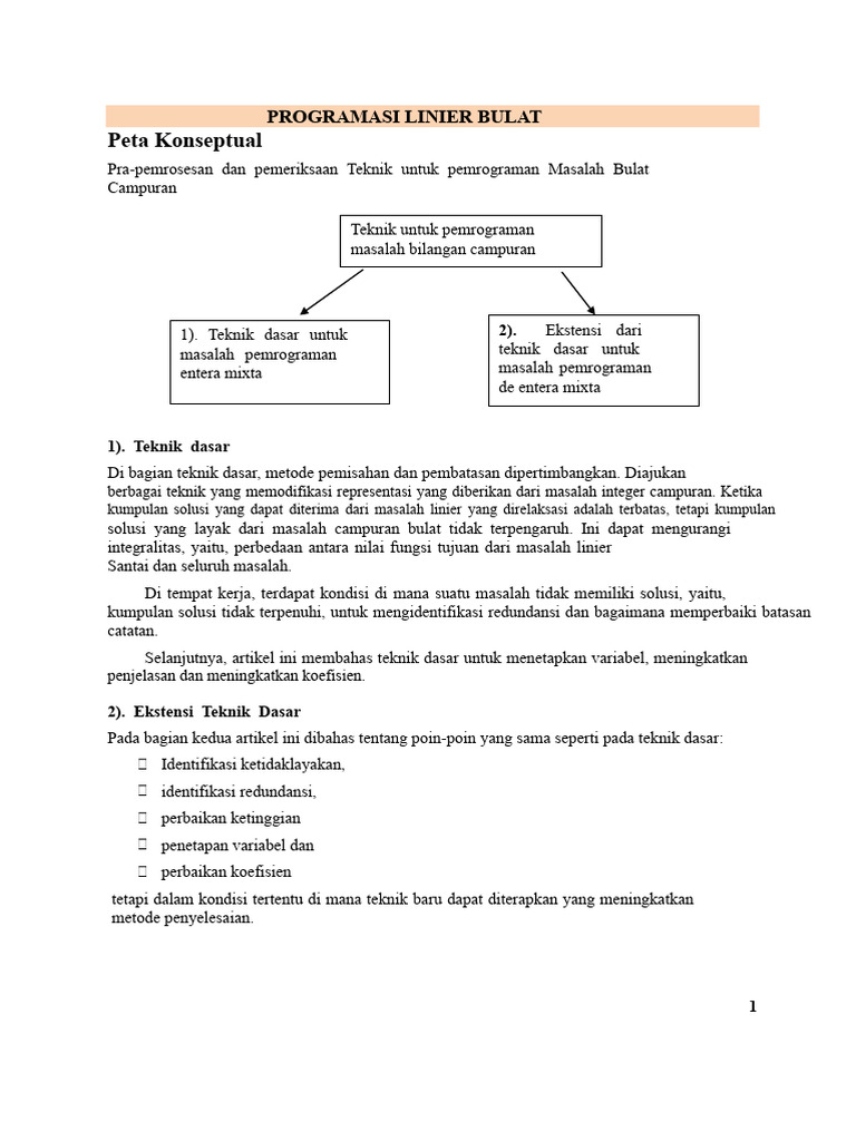 Pemrograman Linier Bulat | PDF