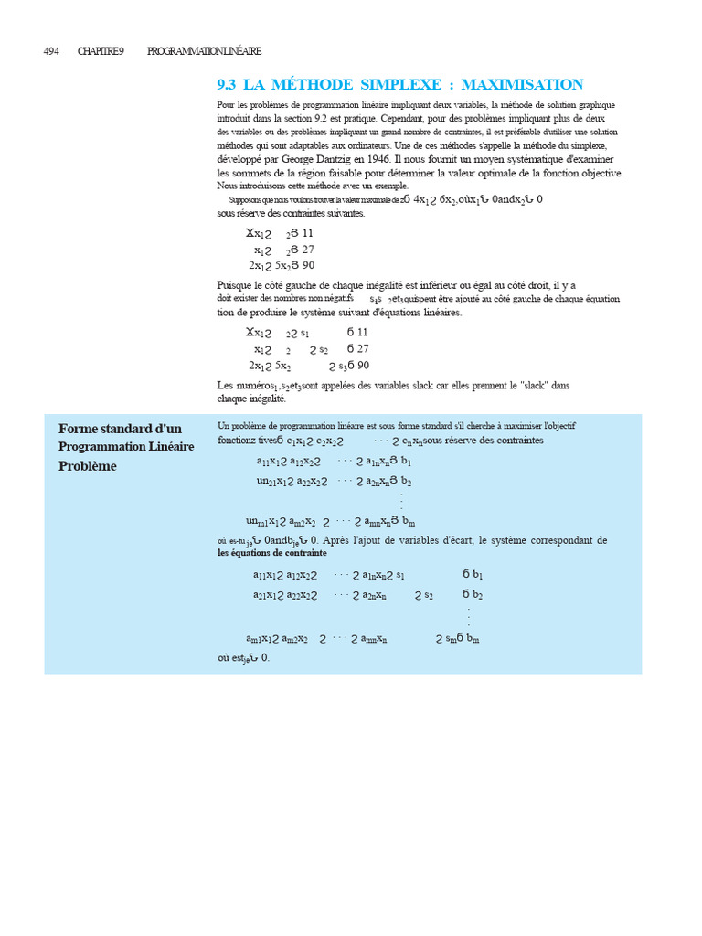 Méthode Du Simplex | PDF | Optimisation linéaire | Mathématiques de l'informatique
