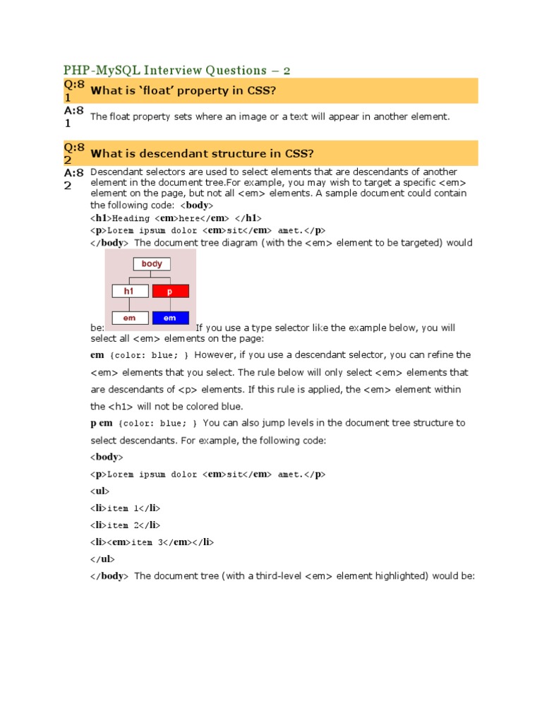 Php Mysql Interview Questions 2 Pdf Json Php 