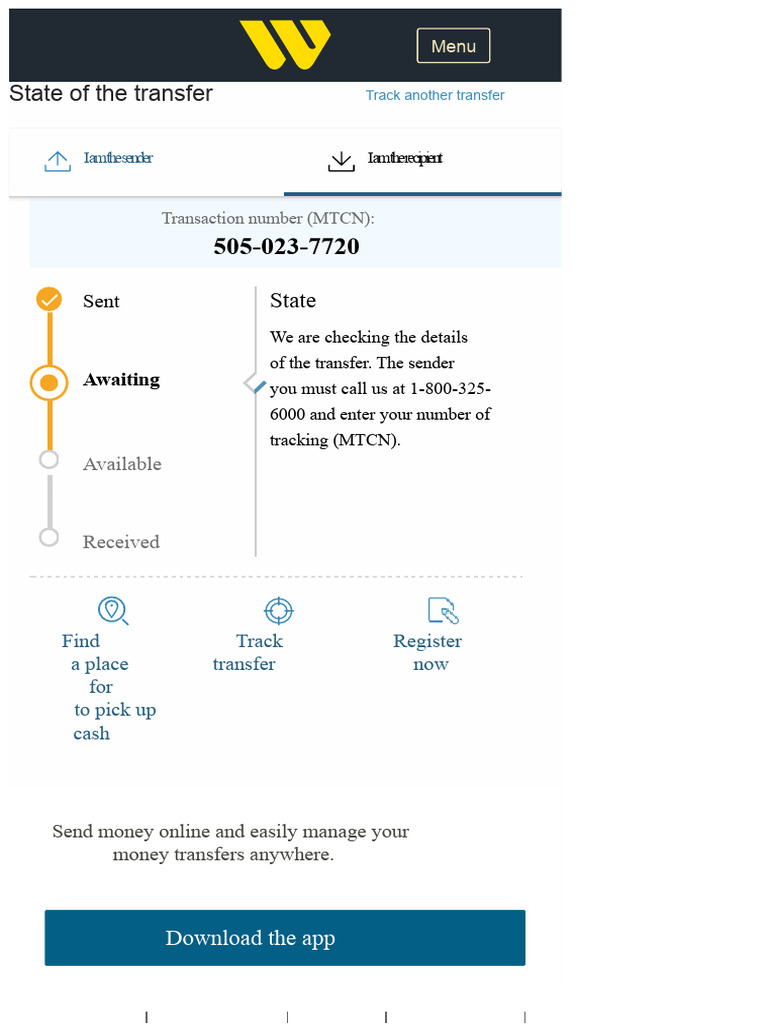 Western Union Money Transfer Tracking Guide | PDF