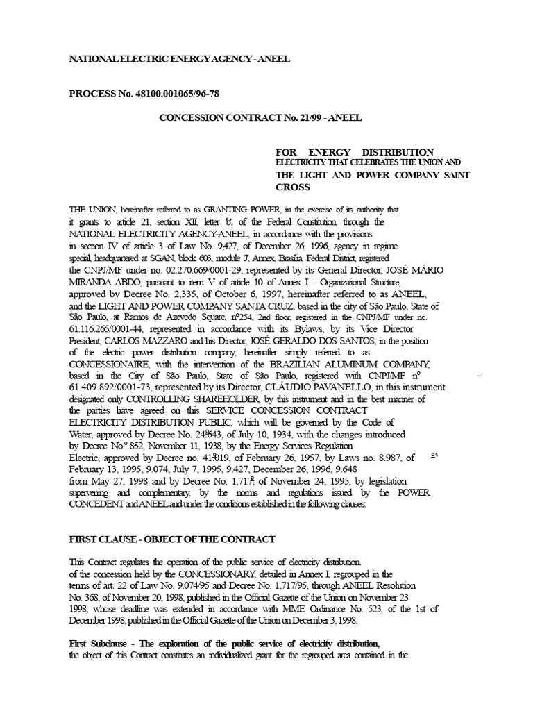 Concession Agreement | PDF | Concession (Contract) | Regulatory Compliance