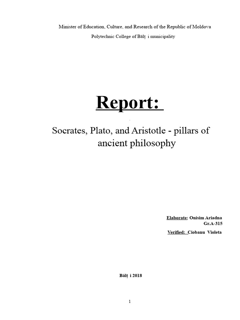 Socrates, Plato, and Aristotle - Pillars of Ancient Philosophy | PDF ...