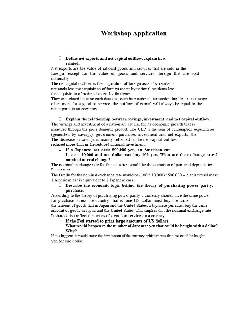 Understanding Net Exports and Capital Outflow | PDF | Japanese Yen ...
