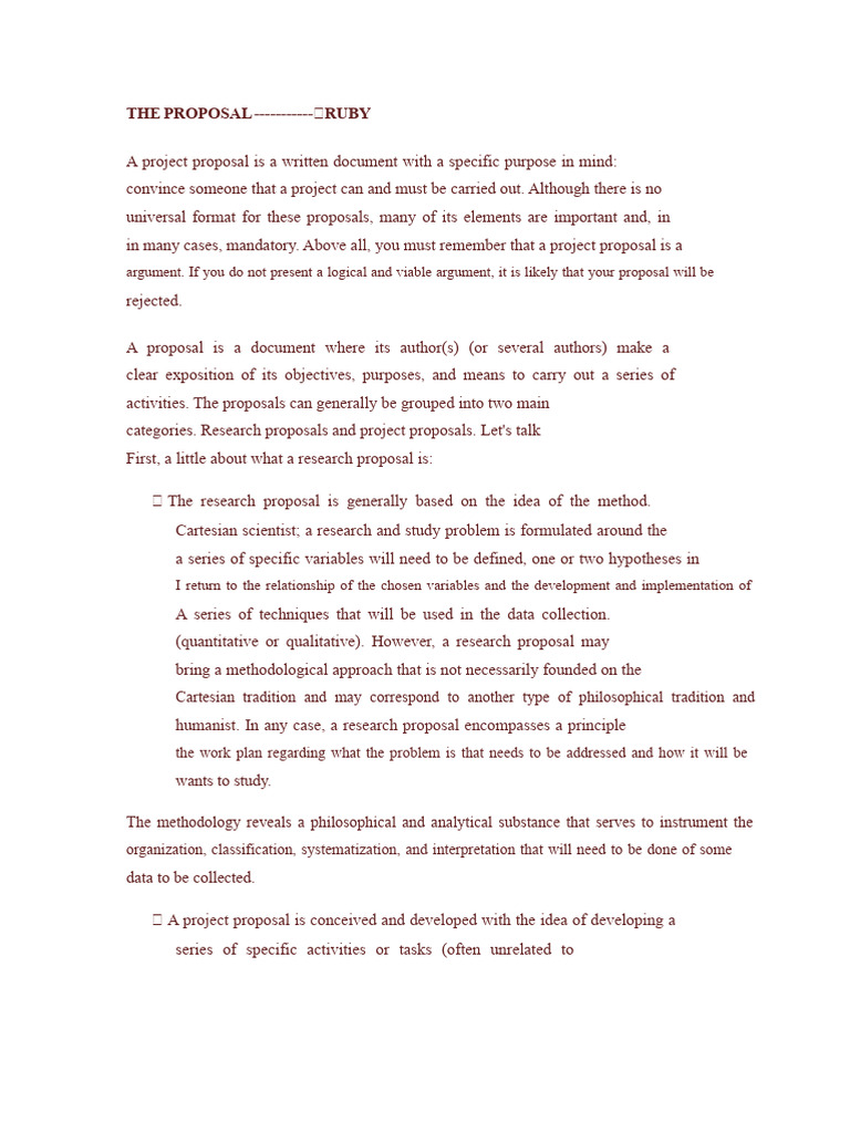 Essential Guide to Crafting Project Proposals | PDF | Methodology | Science