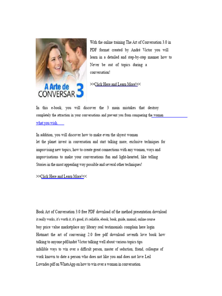 The Art of Conversation 30 PDF Download Seventh Love PDF | PDF