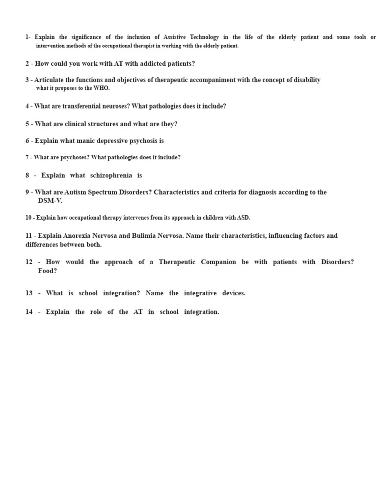 Final Written Exam ACE 2019 Therapeutic Companion | PDF | Neurosis ...