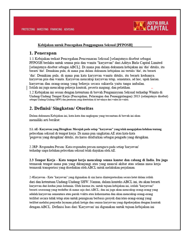 Pencegahan Pelecehan Seksual | PDF