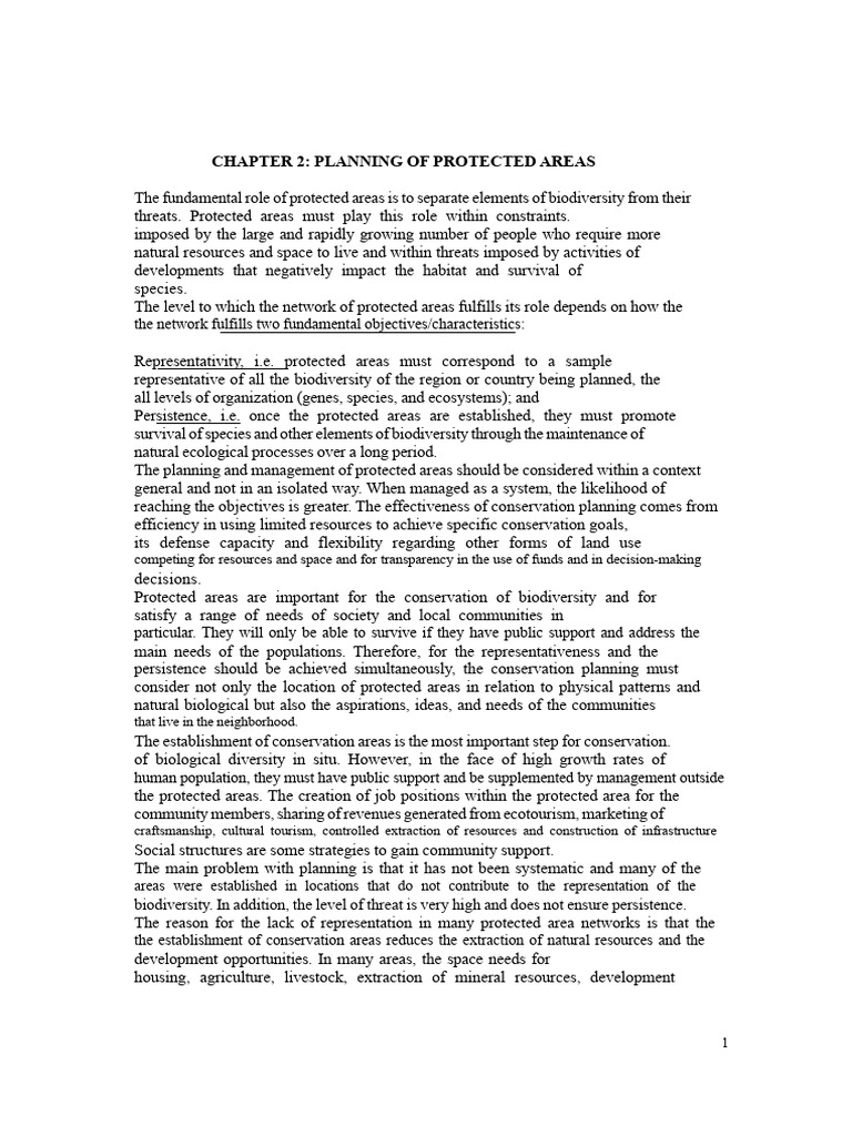 Planning of Protected Areas | PDF | Conservation Biology | Biodiversity