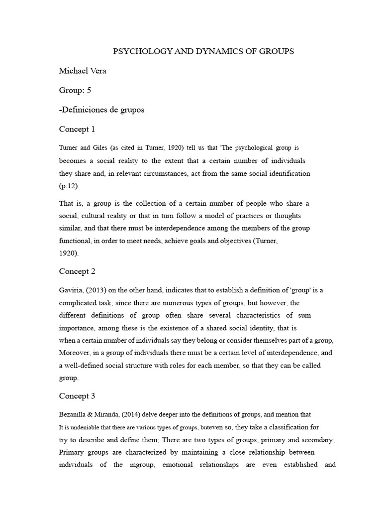 Understanding Group Dynamics in Psychology | PDF | Identity (Social ...