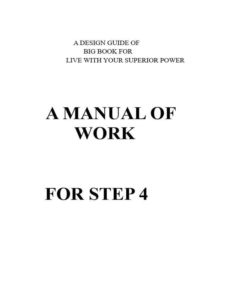 A Guide To The Design of The Fourth Step | PDF | The Big Book ...