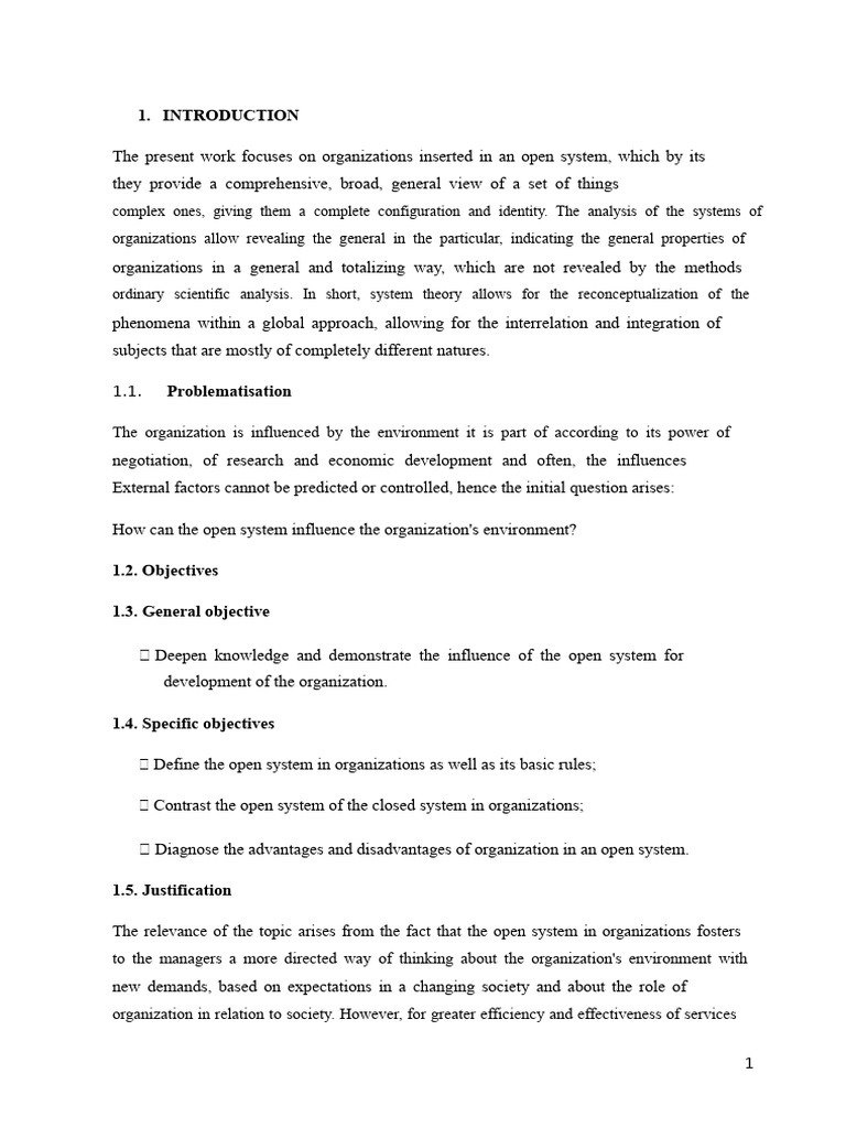 Organization As An Open System | PDF | System | Rationality