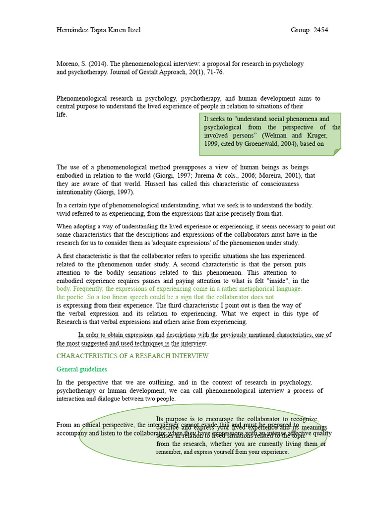 The Phenomenological Interview | PDF | Phenomenology (Philosophy ...