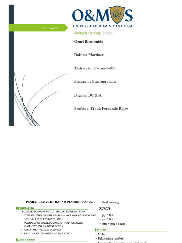 Salinan Daftar Gaji Karyawan | PDF