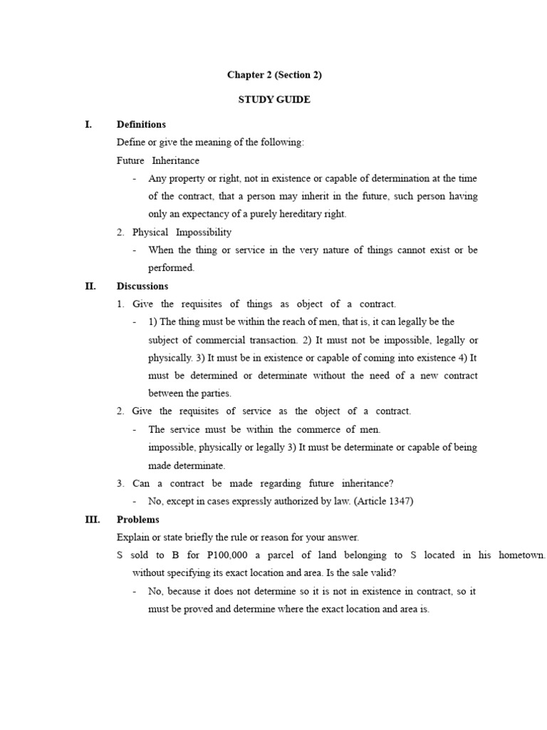 Contracts - Chapter 2 (Section 2) AGCAOILI | PDF