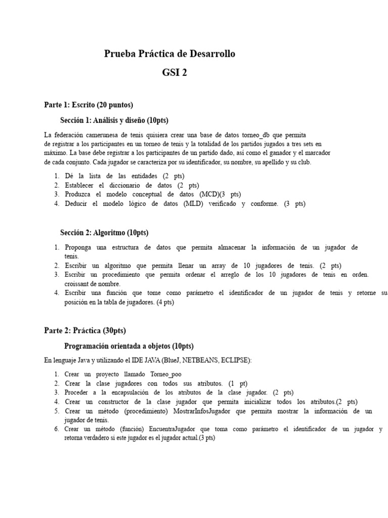 Prueba Práctica de Desarrollo | PDF | Bases de datos | SQL
