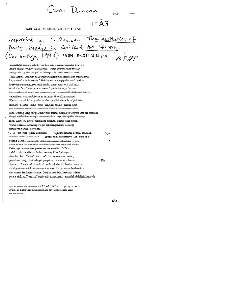 Carol Duncan Siapa yang Memerintah Dunia Seni 1983 | PDF