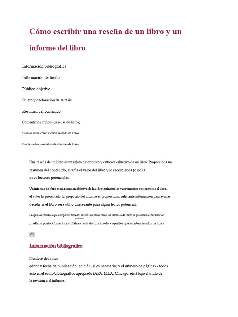 Cómo Escribir Una Reseña de Libro y Un Informe de Libro | PDF | Comunicación humana