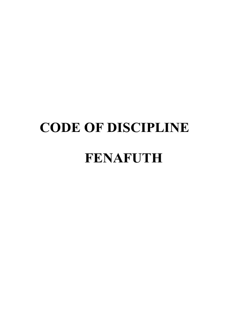 FENAFUTH Disciplinary Code Overview | PDF | Crimes | Crime & Violence