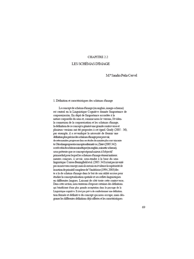 Schémas d'image en Linguistique Cognitive | PDF | Métaphore | Linguistique