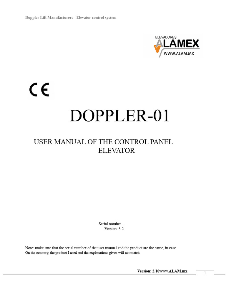 DOPPLER Manual Spanish Gizmo 01 01S | PDF | Elevator | Menu (Computing)