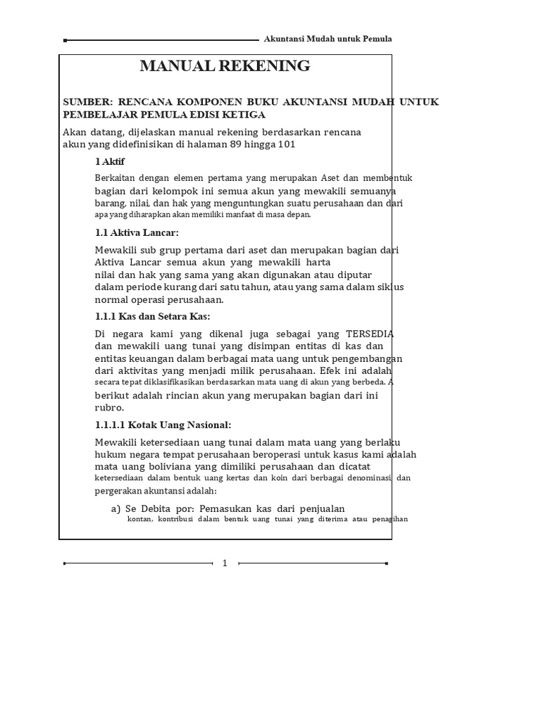 Buku Manual Akun | PDF