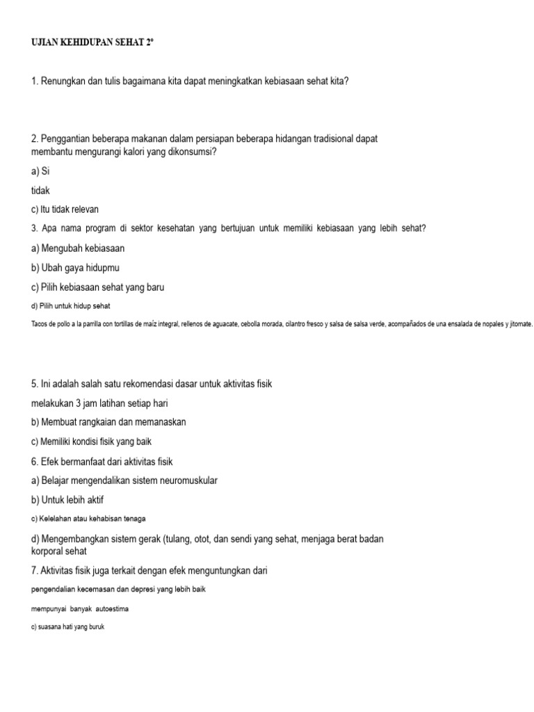 10 Indikator Germas untuk Hidup Sehat | PDF
