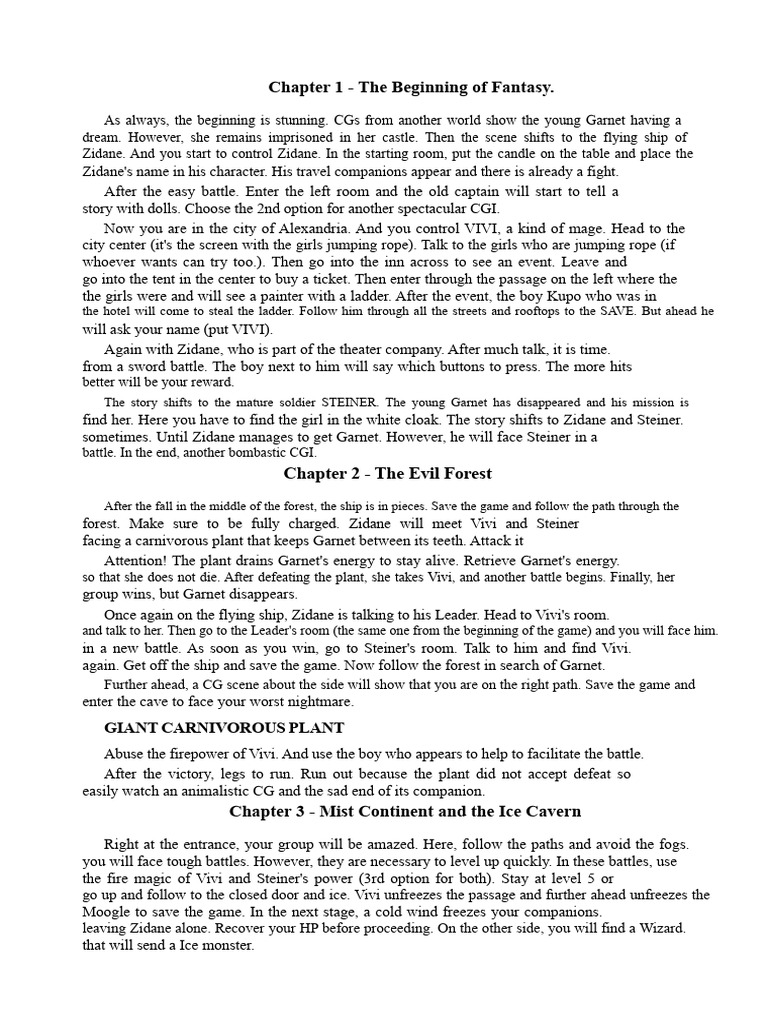 Final Fantasy IX - Walkthrough | PDF