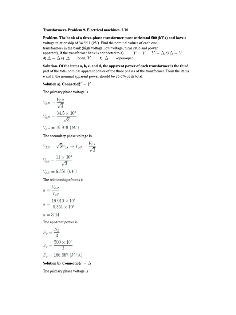 Solution Manual Chapter 2 of Chapman For Exam | PDF | Transformer ...