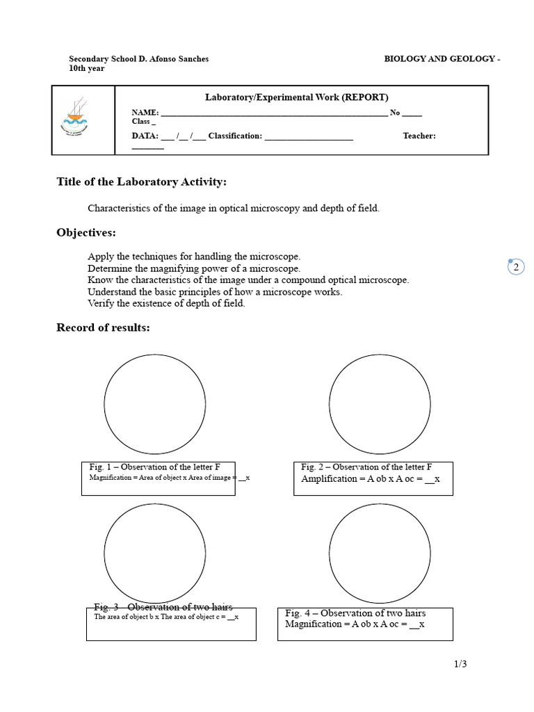 Microscopy Techniques and Observations Report | PDF | Microscope | Optics