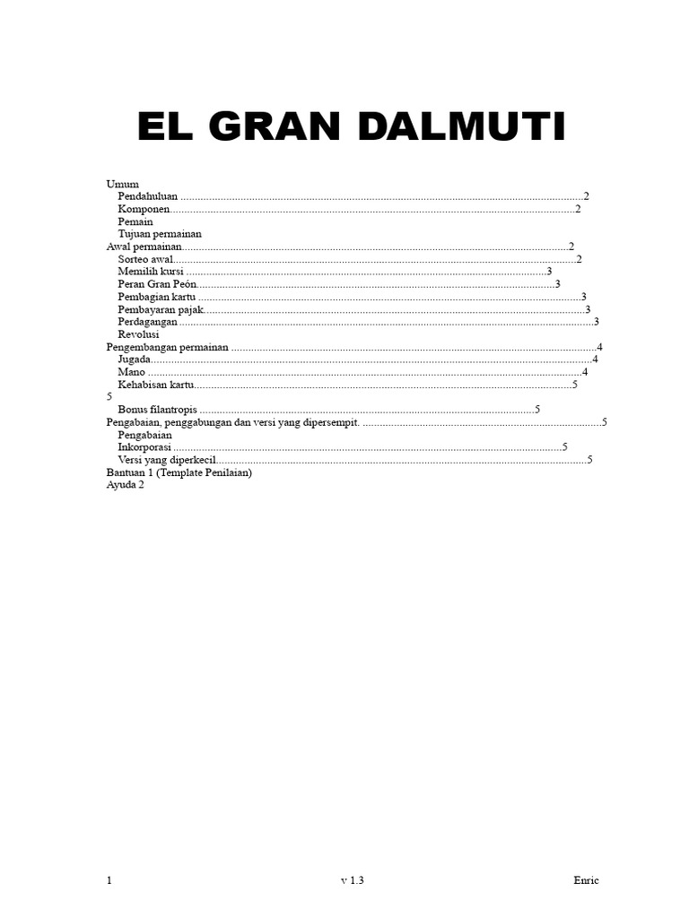 Panduan Lengkap El Gran Dalmuti | PDF