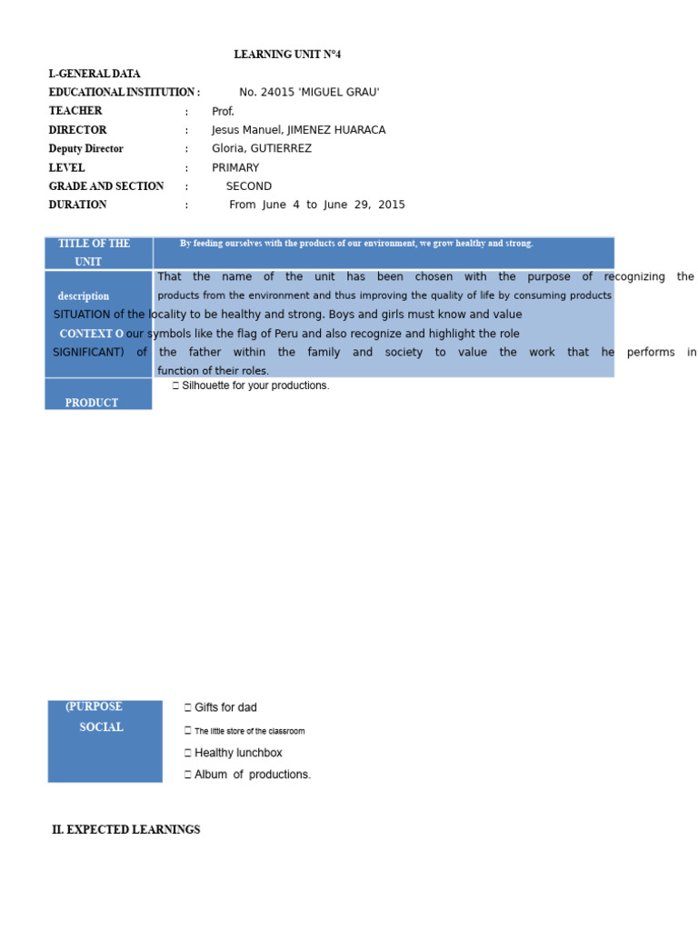 Third Didactic Unit For Second Grade Month of May | PDF | Reality