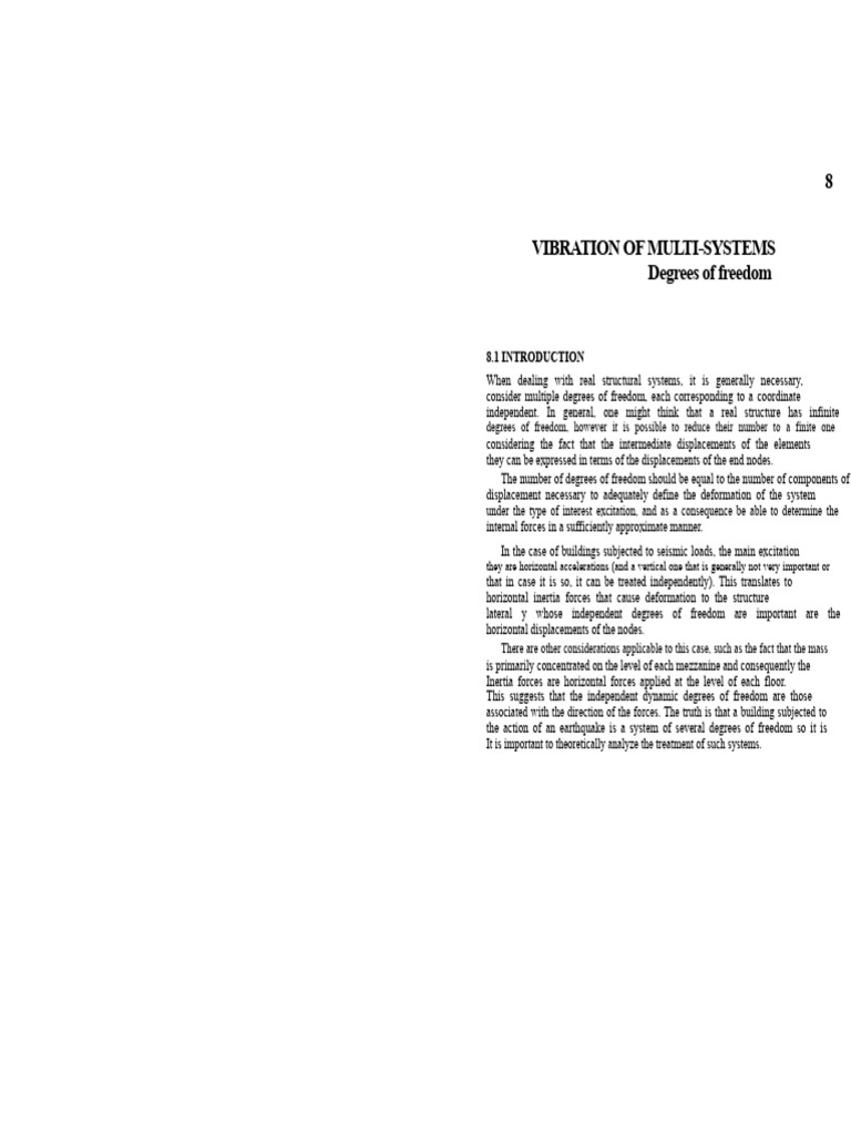 Dynamic Degrees of Freedom in Structures | PDF | Rotation Around A ...