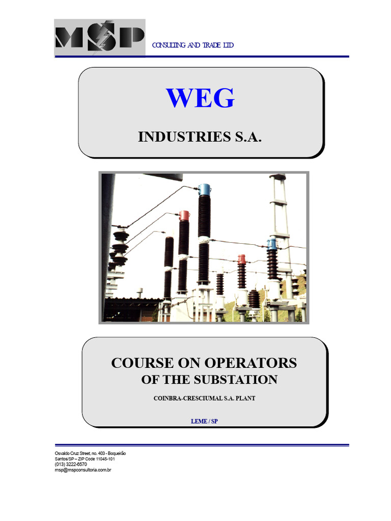 Substation Operation Manual | PDF | Relay | Insulator (Electricity)