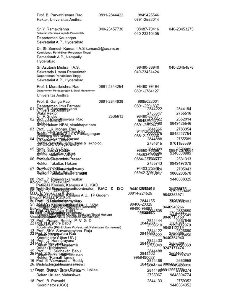 DATA Perguruan Tinggi AU | PDF