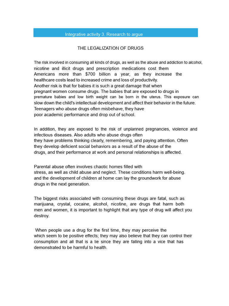 Integrative Activity 3 Pdf Substance Abuse Drugs
