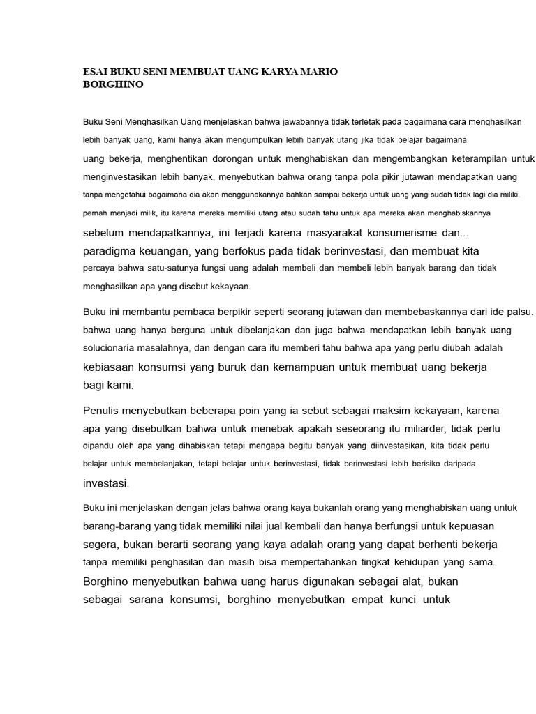 Kunci Kebebasan Finansial ala Borghino | PDF