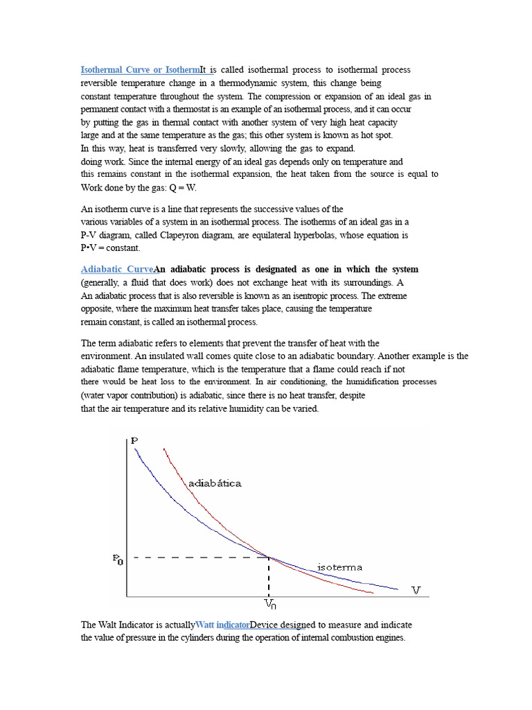 Isothermal Curve or Isotherm | PDF | Heat | Thermodynamics