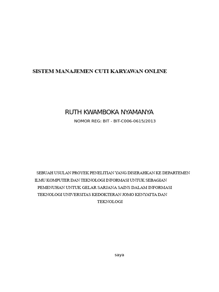 Sistem Manajemen Cuti Karyawan Daring | PDF