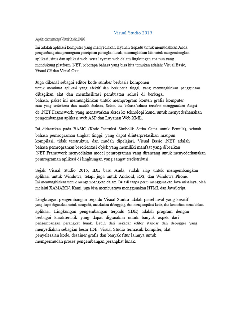 Visual Studio 2019 | PDF