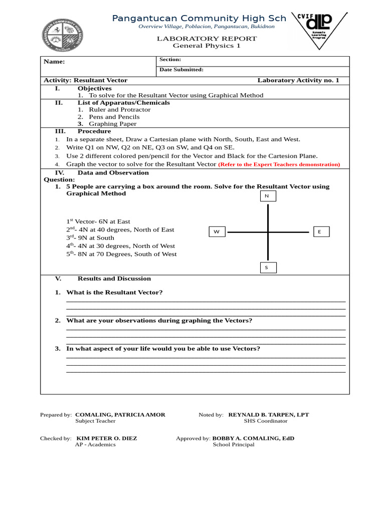 PCHS Lab Report SHS | PDF | Geometry