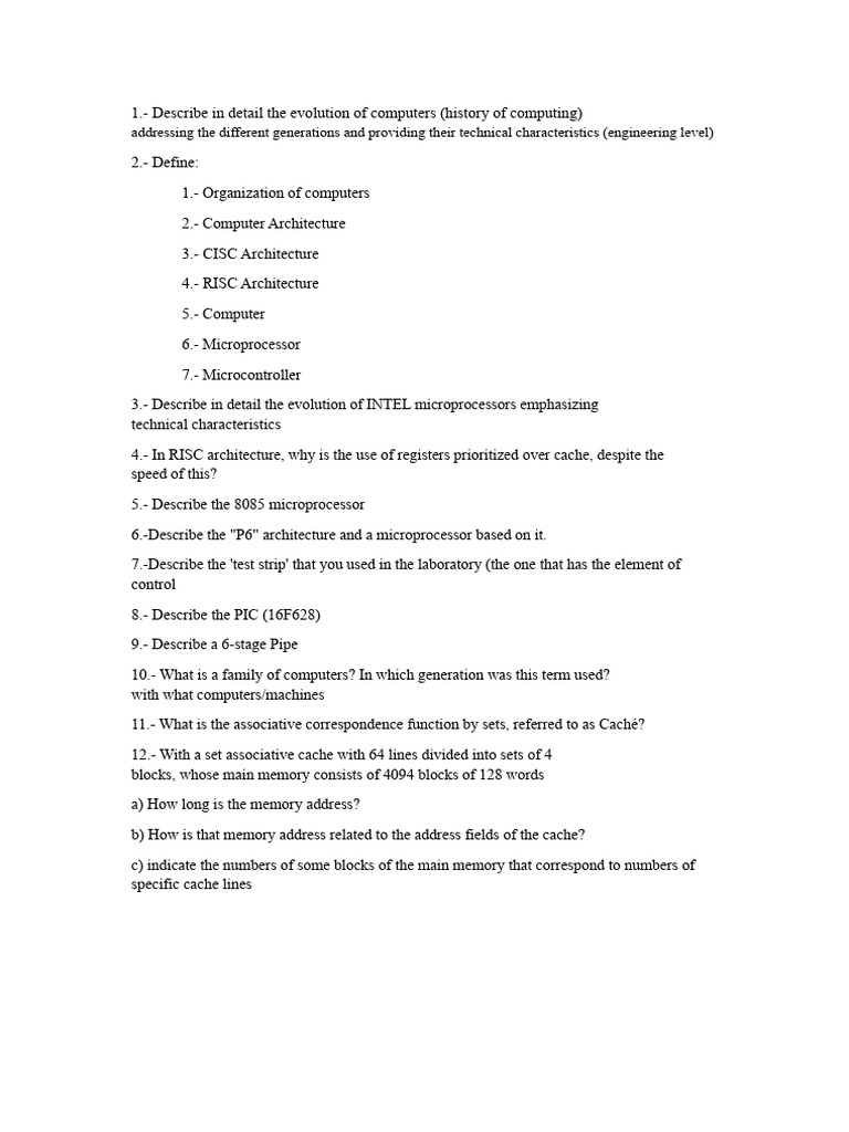 Computer Architecture ETS Exam 2 | PDF