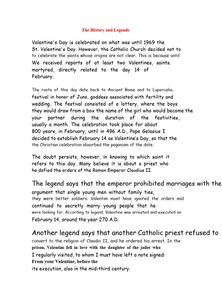 Legends of St. Valentine’s Martyrdom | PDF