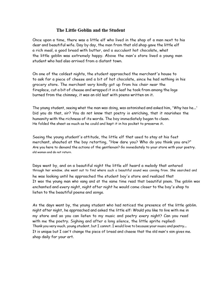 Text The Little Elf and The Student | PDF