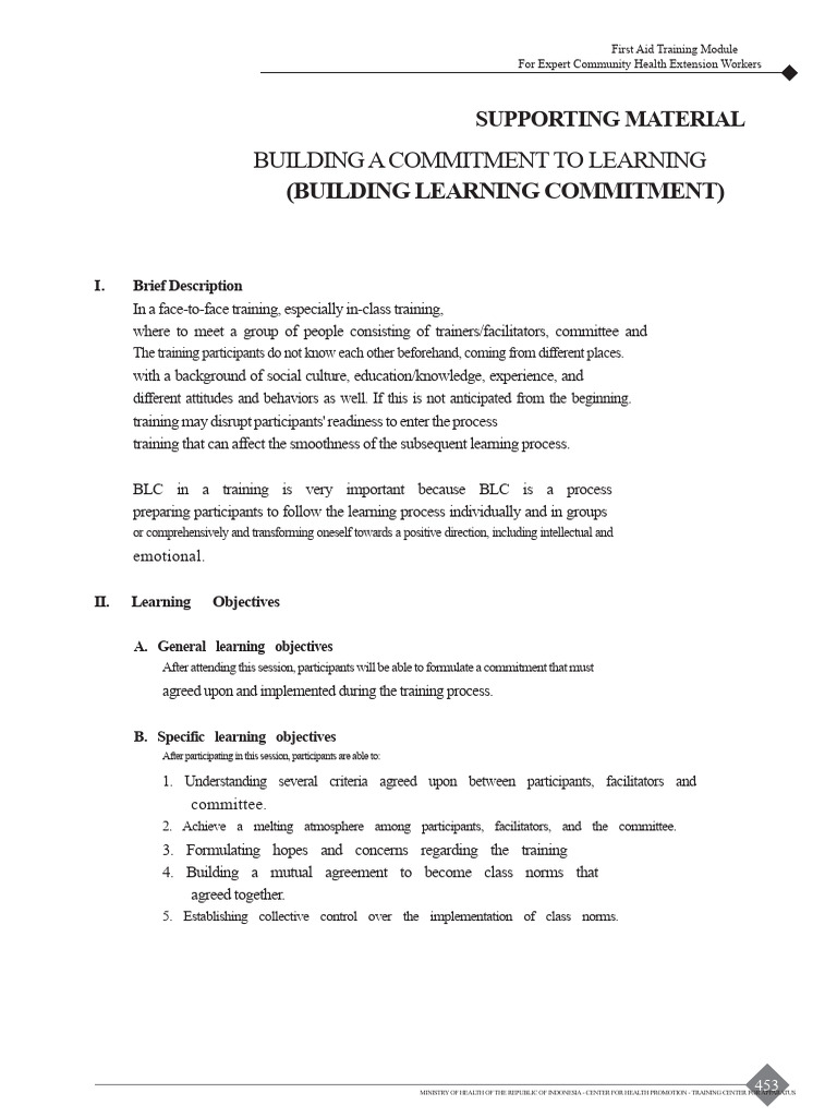 Building Learning Commitment (BLC) | PDF | Learning | Goal